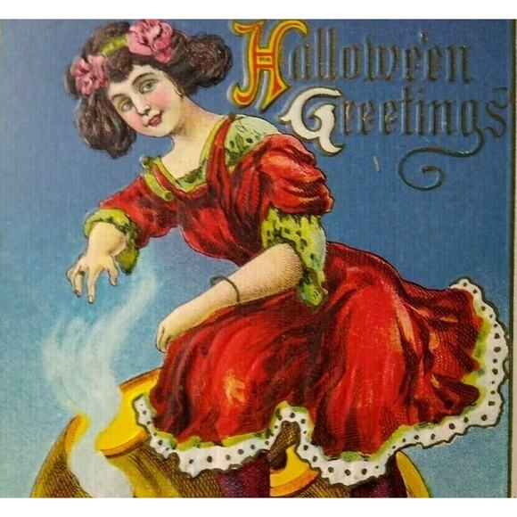 Halloween Postcard | Art | Halloween Postcard Fantasy Lions Head ...